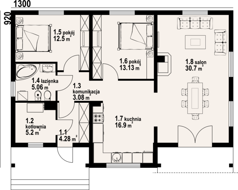 KfW Effizienzhaus 40, Haus-641 KfW40 Wandkonstruktion