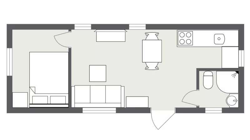 Mobile Home, mobil Komplett und winterfest WeM2-32×85